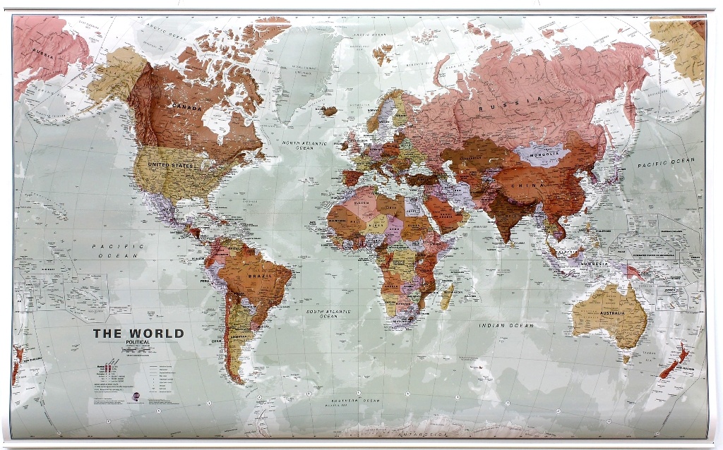 Wereldkaart 97ML World executive political, 136 x 84 cm | Maps ...