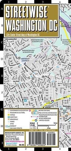 Stadsplattegrond Streetwise Washington DC | Michelin | 9782067229822 ...
