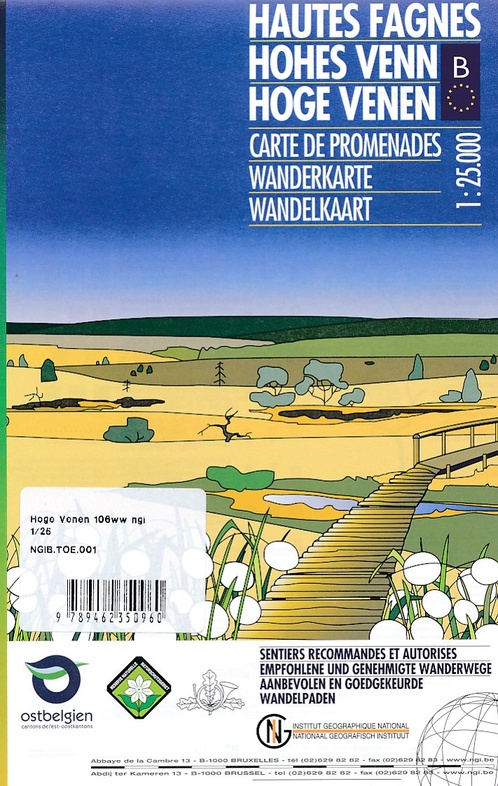 Wandelkaart Hohes Venn - Hoge Venen - Hautes Fagnes | NGI - Nationaal ...