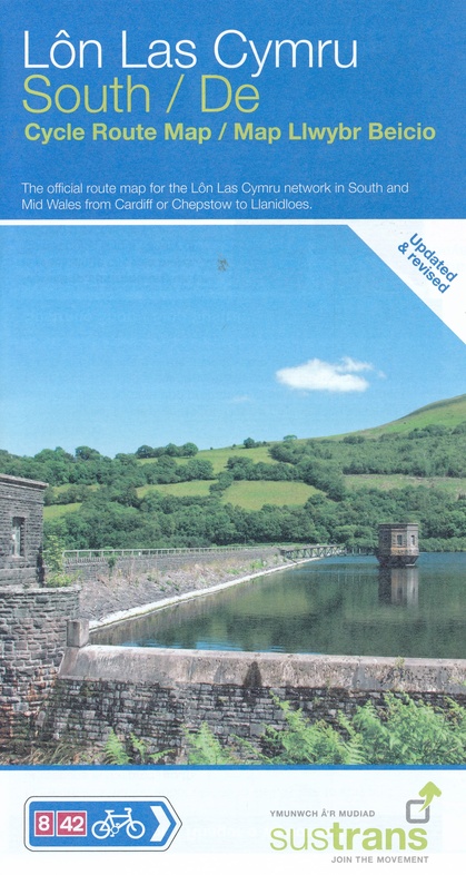 Fietskaart Cycle Route Map Lôn Las Cymru South | Sustrans ...