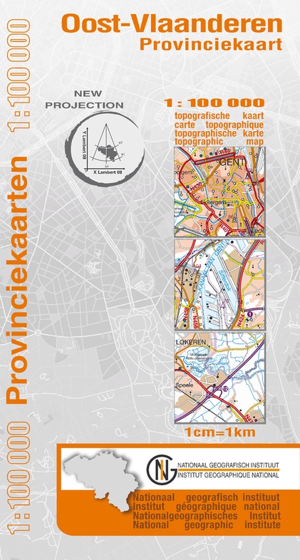 Wegenkaart - landkaart Provinciekaart Oost Vlaanderen | NGI - Nationaal ...