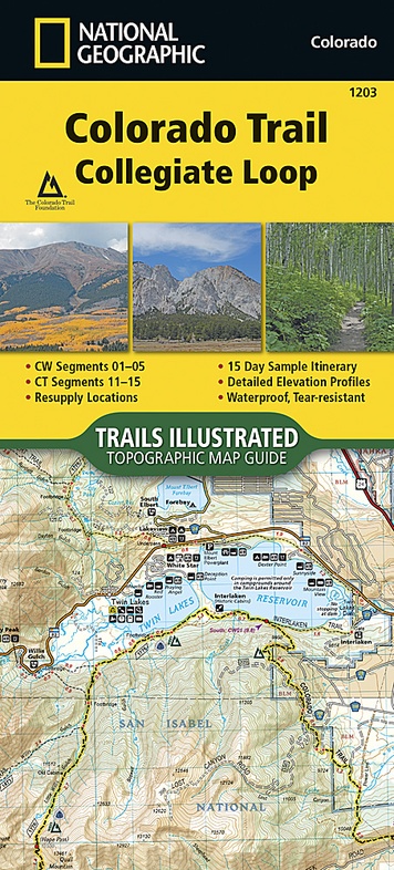Wandelkaart 1203 Topographic Map Guide Colorado Trail / Collegiate Loop ...