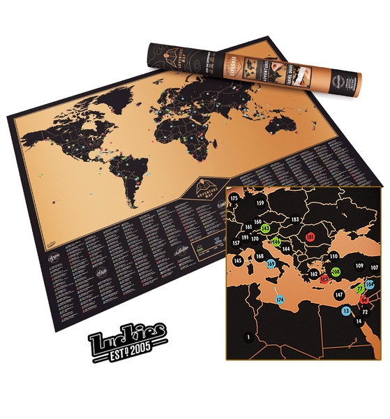 Scratch Map Adventure Map | Luckies | 5060146591959 | Reisboekwinkel De ...