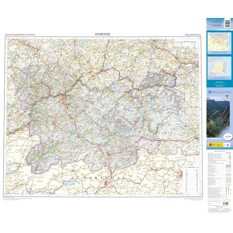 Wegenkaart - landkaart Mapa Provincial Ourense | CNIG - Instituto ...