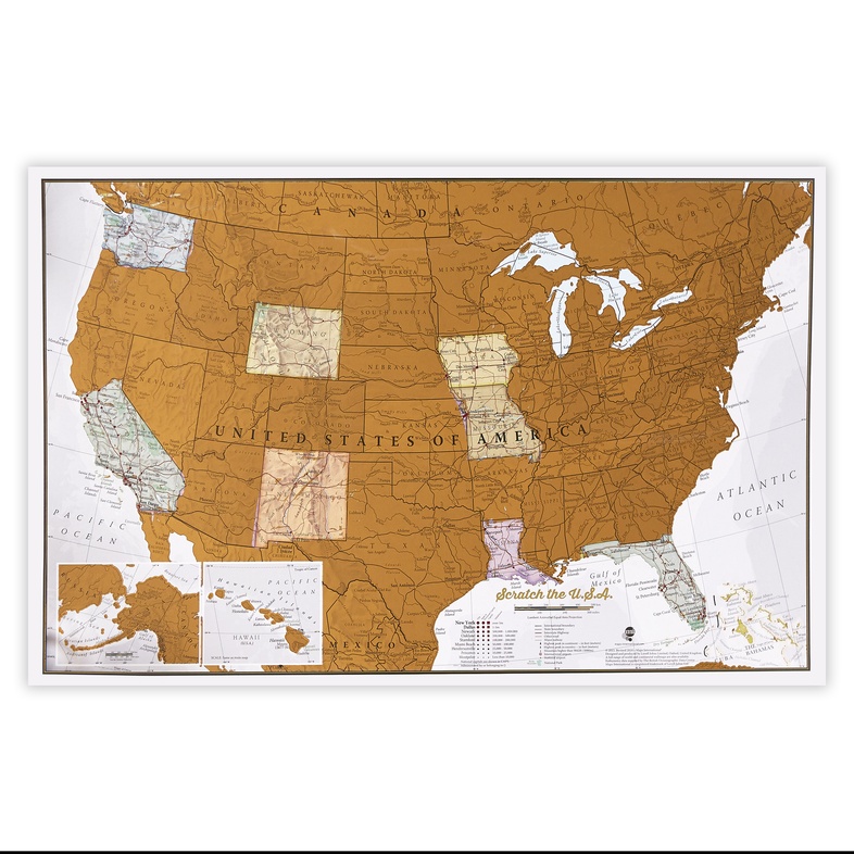 Scratch Map USA - Verenigde Staten Travel Edition 43.2 x 27,9 cm | Maps ...