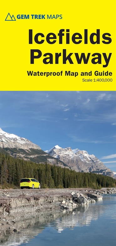 Wegenkaart - landkaart Waterproof Map and Guide Icefields Parkway | Gem ...