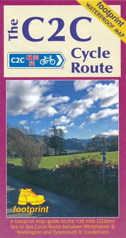 Fietskaart The C2C Cycle Route - Coast to Coast | Footprint maps ...