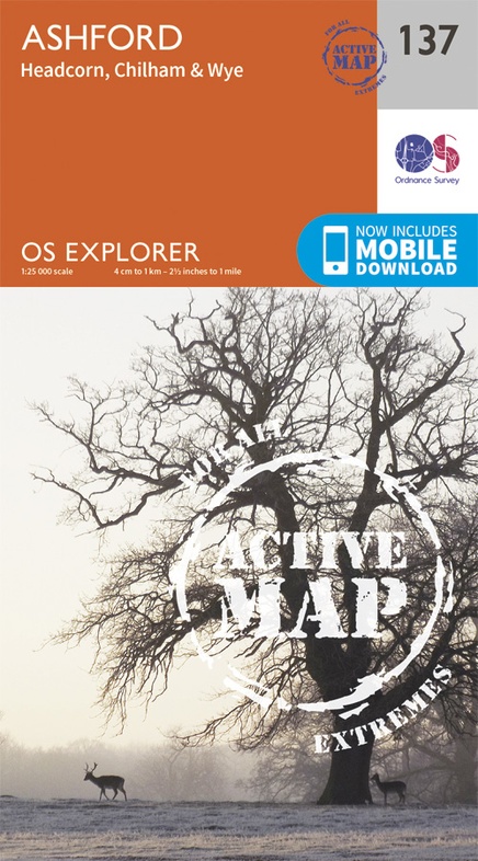 Wandelkaart - Topografische kaart 137 OS Explorer Map | Active Ashford | Ordnance Survey ...