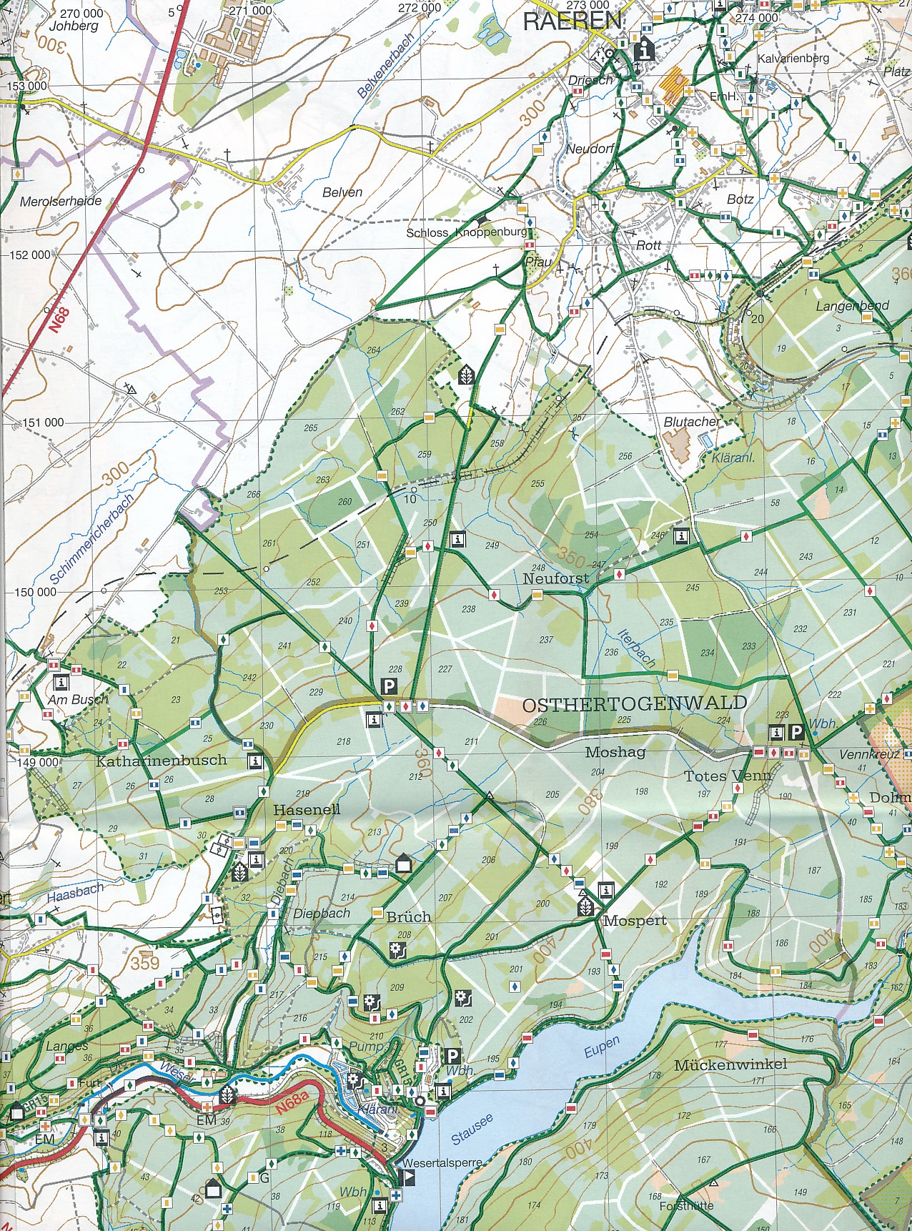Wandelkaart Hohes Venn - Hoge Venen - Hautes Fagnes | NGI - Nationaal ...