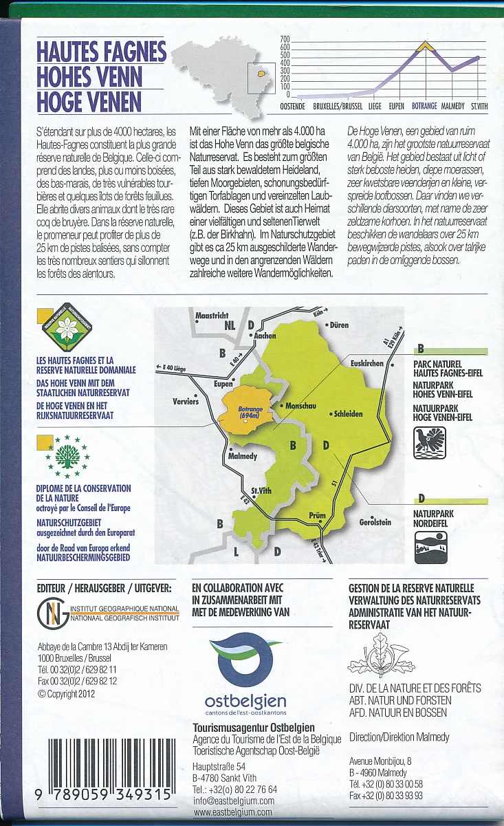 Wandelkaart Hohes Venn - Hoge Venen - Hautes Fagnes | NGI - Nationaal ...
