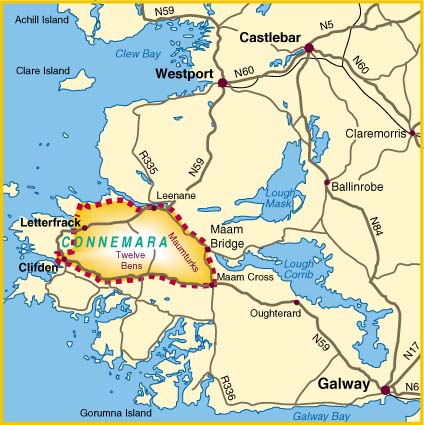 Wandelkaart - Topografische kaart Connemara | Harvey Maps ...