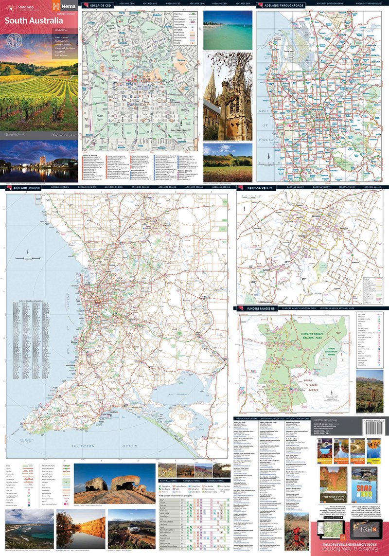 Wegenkaart - landkaart South Australia state map | Hema Maps ...
