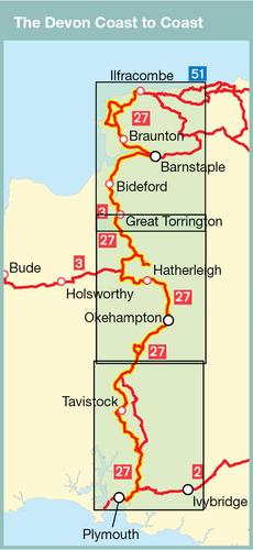 Fietskaart Devon Coast to Coast | Sustrans | 9781901389890 ...