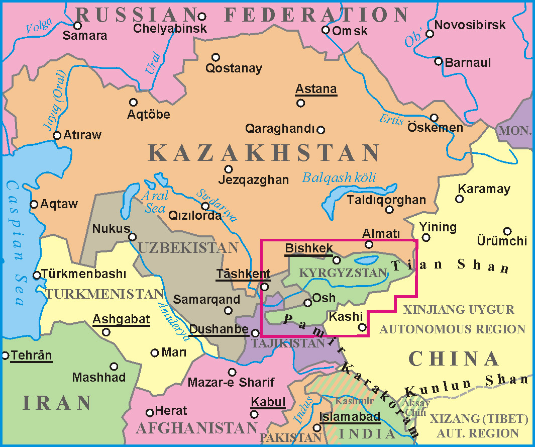 Wegenkaart - landkaart Kyrgyzstan - Kirgizië | Gizi Map | 9786155010125 ...