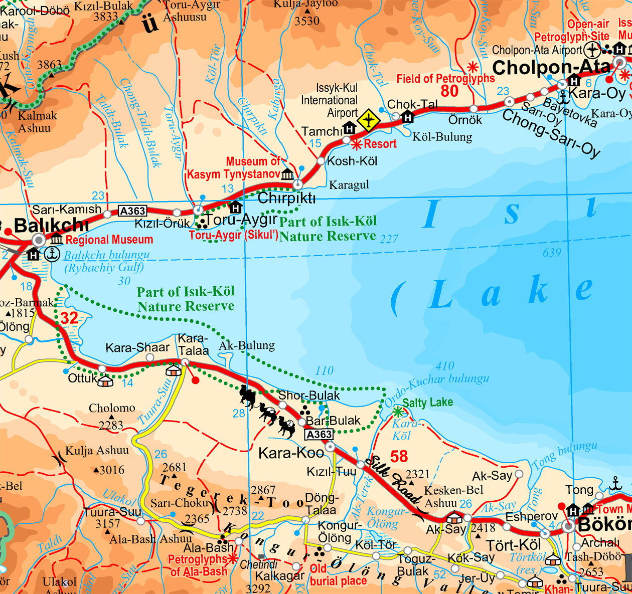 Wegenkaart - landkaart Kyrgyzstan - Kirgizië | Gizi Map | 9786155010125 ...