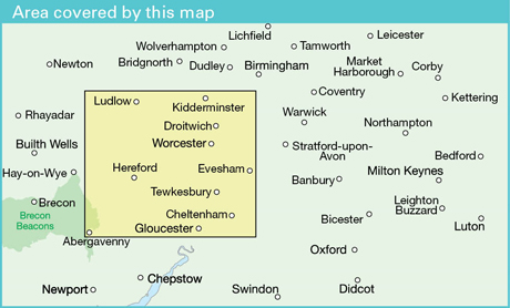 Fietskaart 15 Cycle Map Herefordshire, Worcestershire & North ...