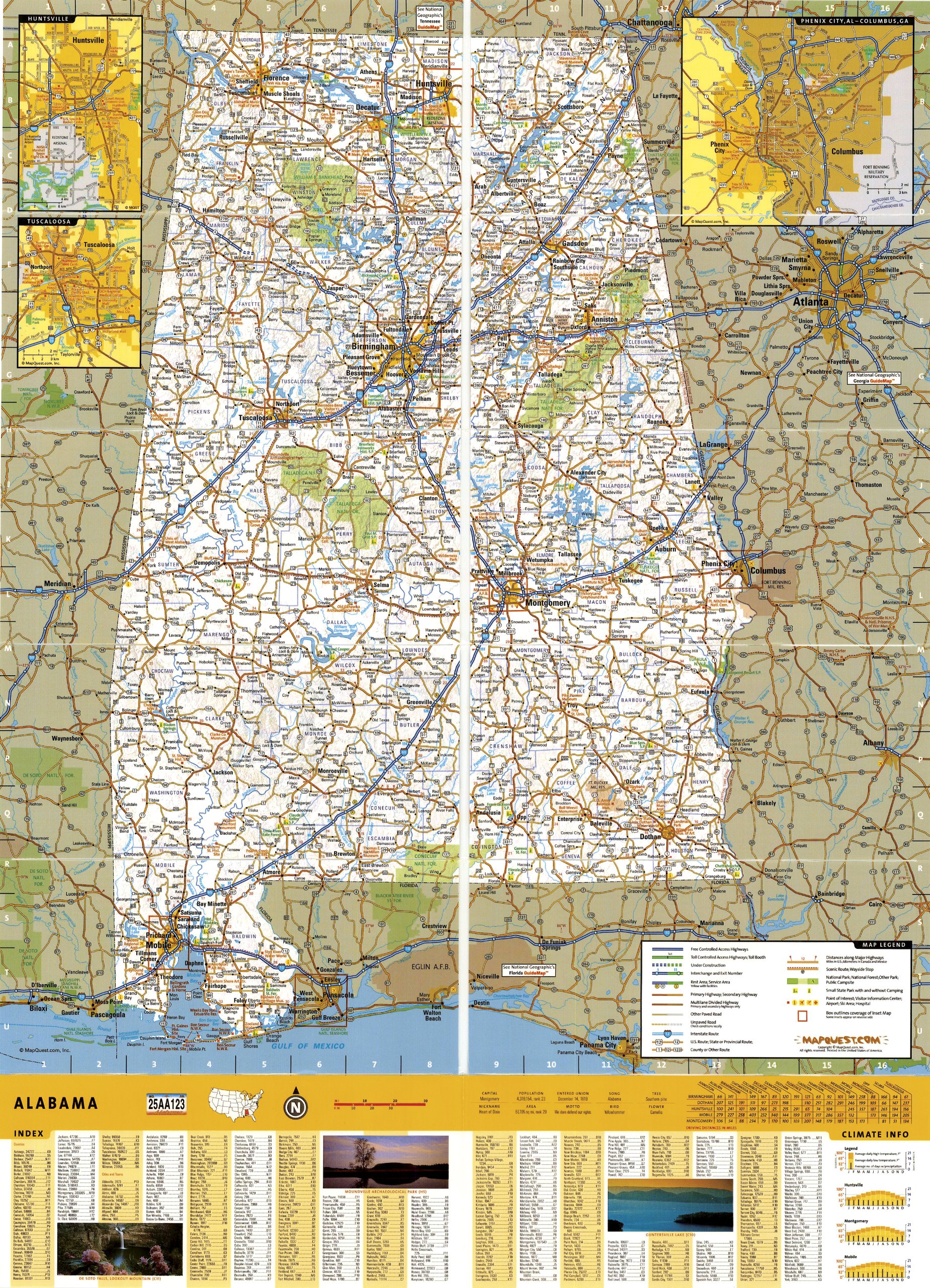 Wegenkaart - landkaart 138 Adventure Map Alabama | National Geographic ...