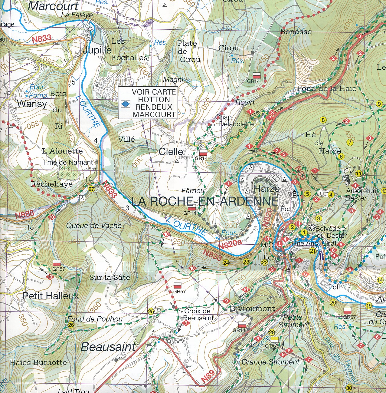 Wandelkaart La Roche en Ardenne | NGI | 9789462351134 | Reisboekwinkel ...