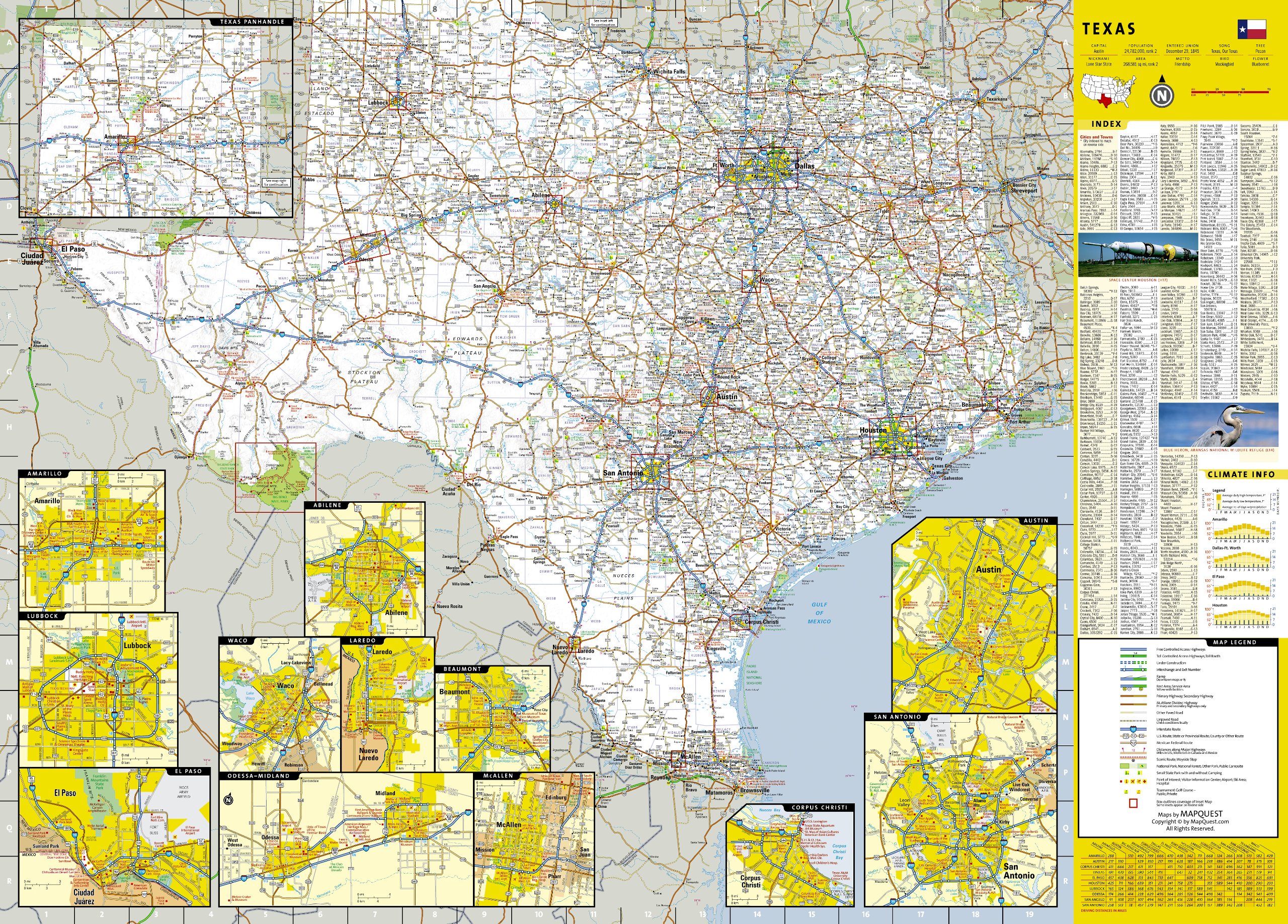 Wegenkaart - landkaart State Guide Map Texas | National Geographic ...