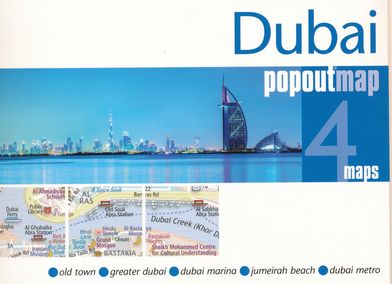 Stadsplattegrond Popout Map Dubai | Compass Maps 9781910218648 kopen