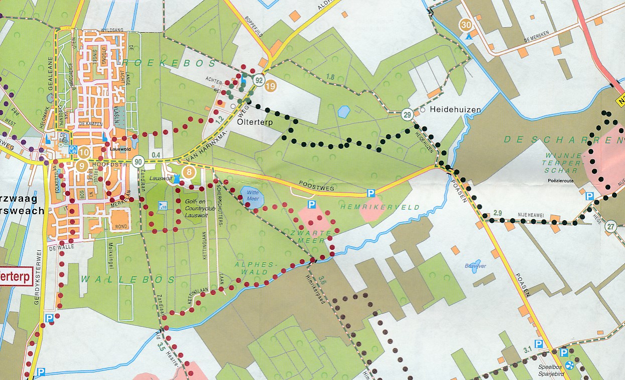 Wandelkaart - Fietskaart Beekdallandschap Koningsdiep | Fokko Bosker ...