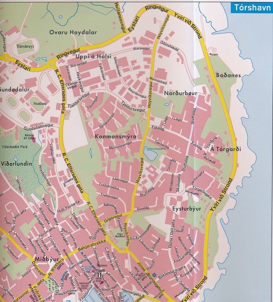 Wandelkaart - Fietskaart - Wegenkaart - landkaart Faroer Eilanden ...