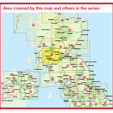 Fietskaart 41 Cycle Map Glasgow, Stirling & The Clyde | Sustrans ...