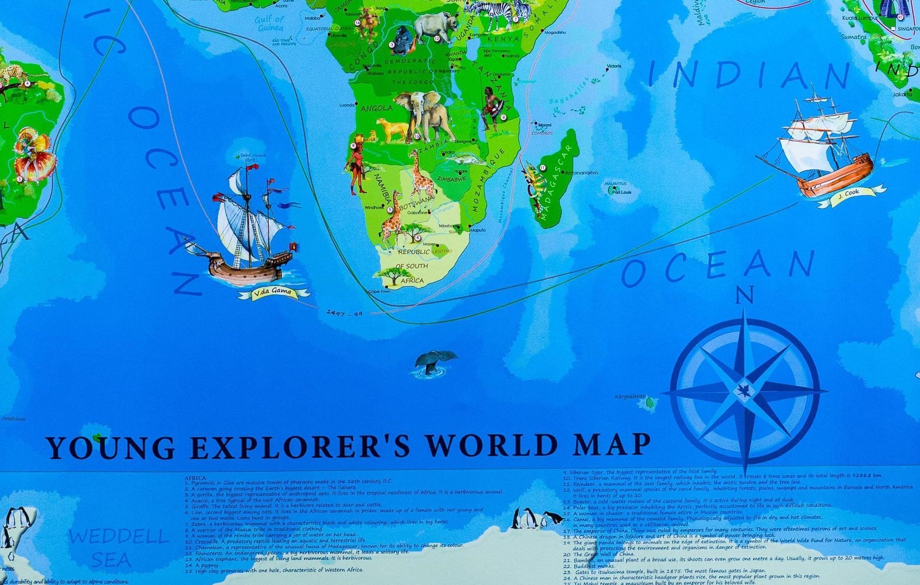 Kinderwereldkaart Young Explorer's World Map 140 x 100cm | Artglob ...