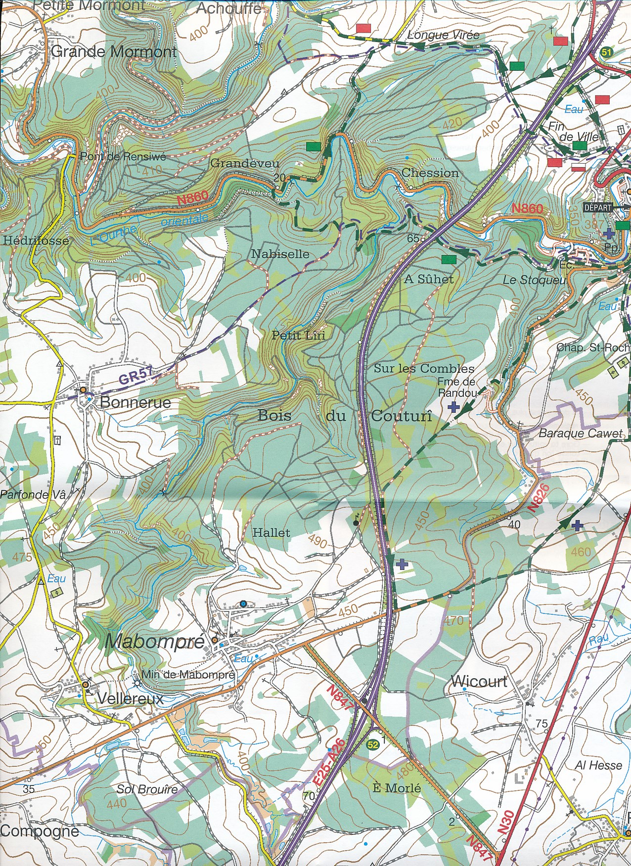 Wandelkaart - Topografische kaart Houffalize | NGI | 9789462352612 ...