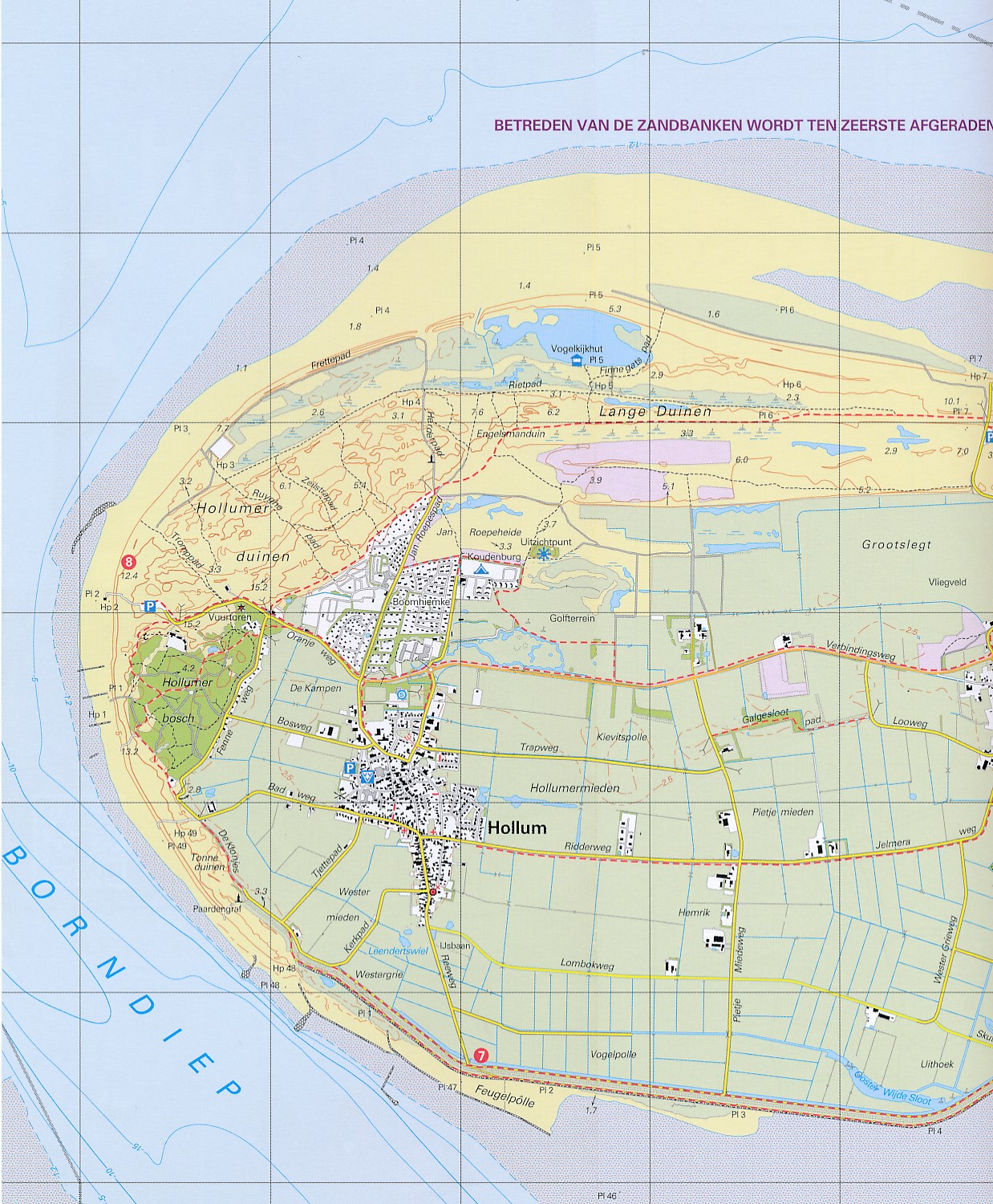 Wandelkaart - Topografische kaart Ameland | VVV Ameland | 0422255307978 ...