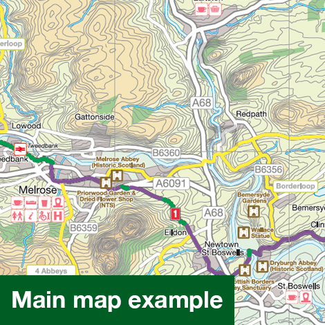 Fietskaart 38 Cycle Map Lanarkshire & The Scottish Borders | Sustrans ...