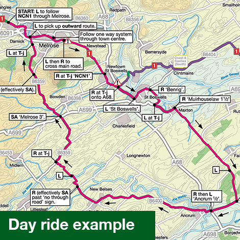 Fietskaart 39 Cycle Map North Northumberland & The Scottish Borders ...