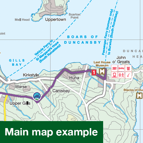 Fietskaart 48 Cycle Map John o' Groats & North Scottish Coast ...
