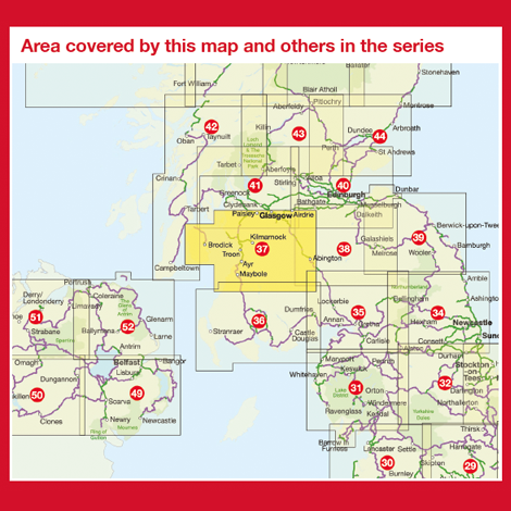 Fietskaart 37 Cycle Map Ayrshire, Lanark & The Isle of Arran | Sustrans ...