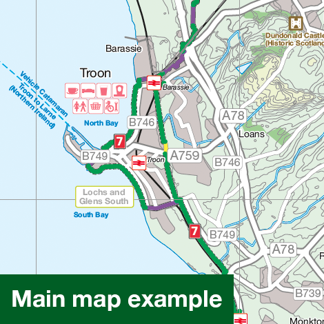 Fietskaart 37 Cycle Map Ayrshire, Lanark & The Isle of Arran | Sustrans ...