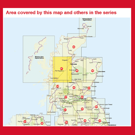 Fietskaart 47 Cycle Map Great Glen & Loch Ness | Sustrans ...