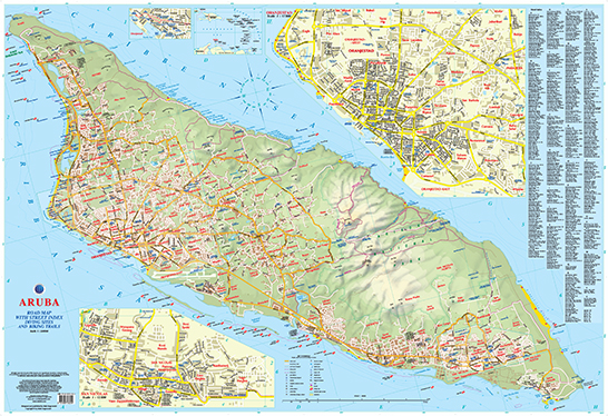 Wegenkaart - landkaart Aruba | Kasprowski Maps | 9791095793014 ...