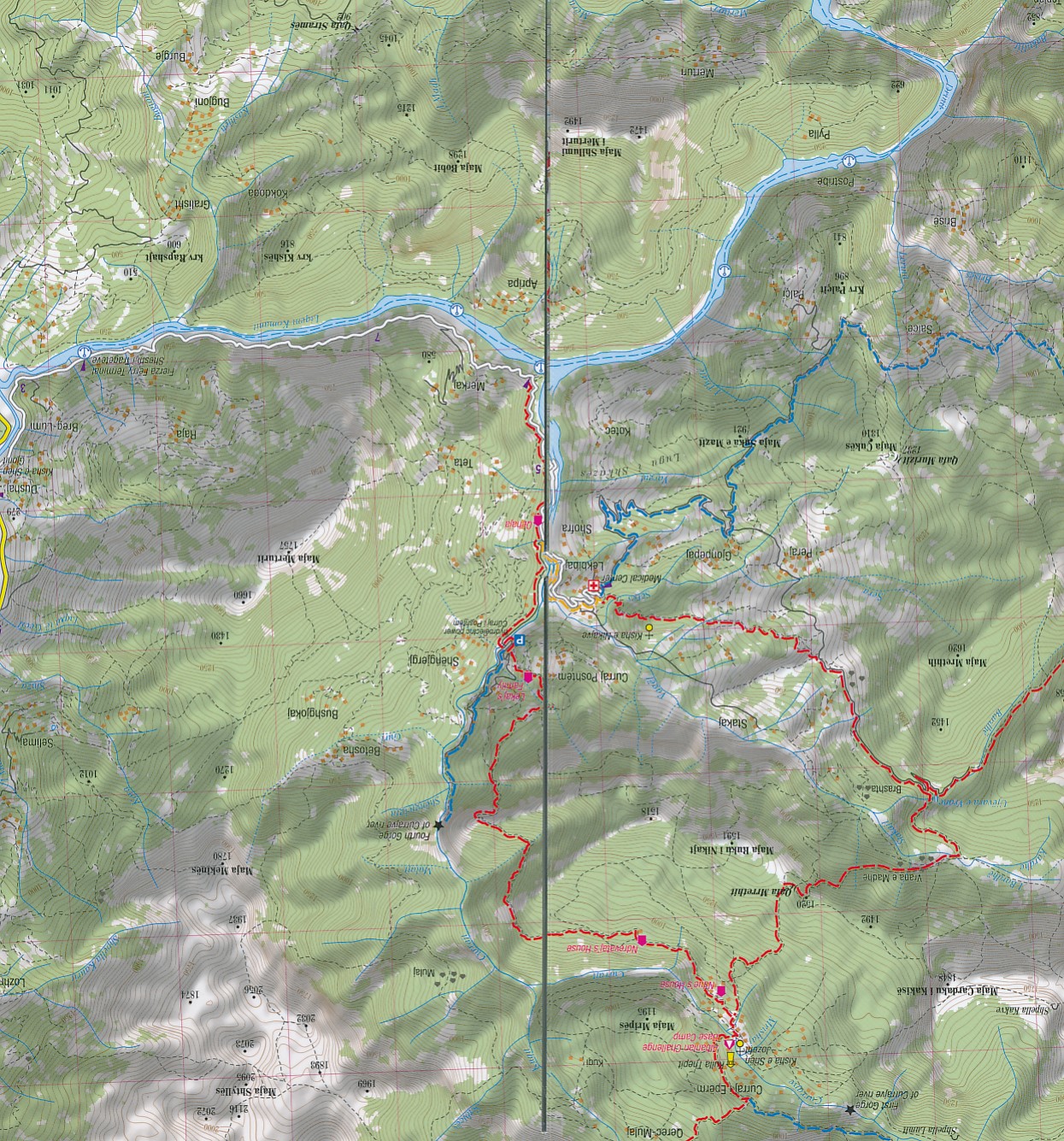 Wandelkaart Trekking map Prokletije - Durmitor | TerraQuest ...