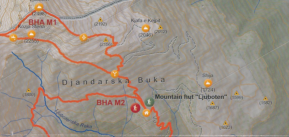 Wandelkaart Shar mountain - northeast segment | Balkan Hiking ...
