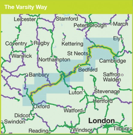 Fietskaart Cycle Map The Varsity Way | Sustrans | 9781910845417 ...