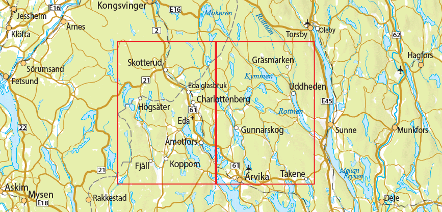 Wandelkaart 15 Outdoorkartan Charlottenberg - Arvika | Norstedts ...
