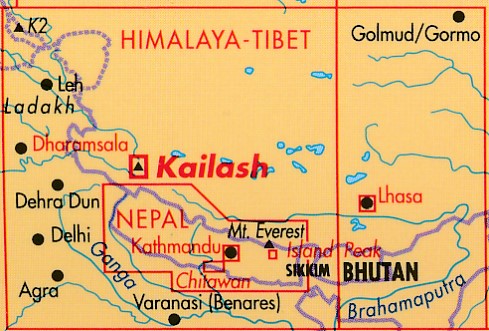 Wandelkaart Mount Kailash - Darchen - Tibet | Gecko Maps ...