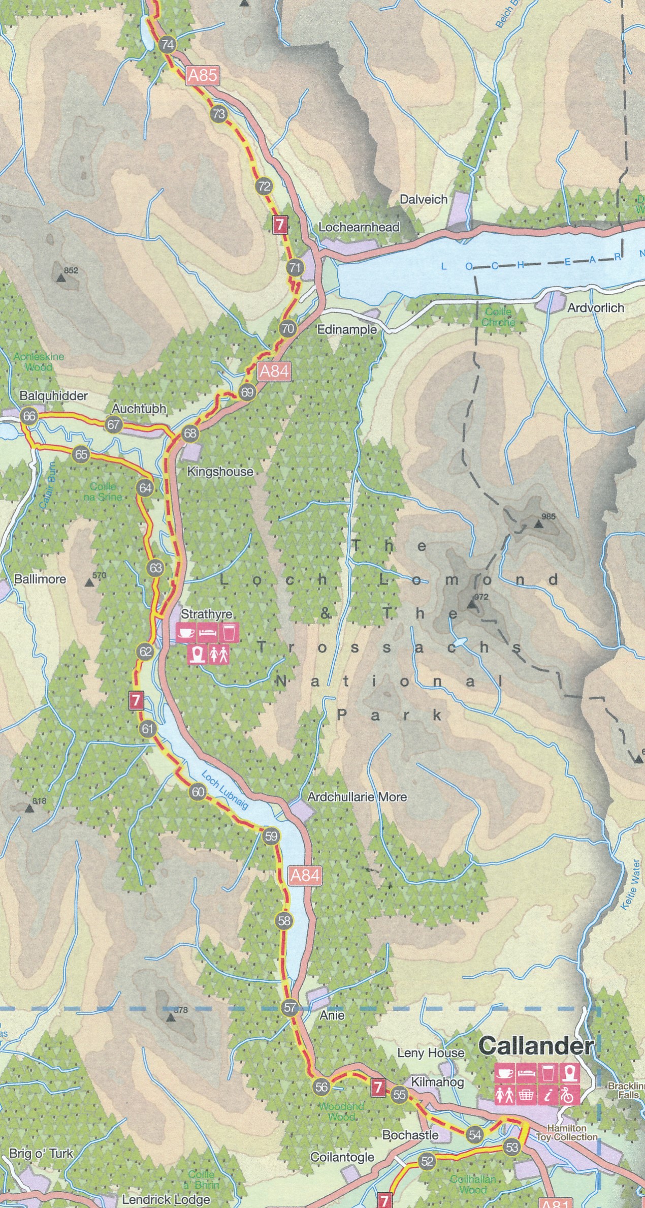 Fietskaart Cycle Route Map Lochs & Glens North | Sustrans ...