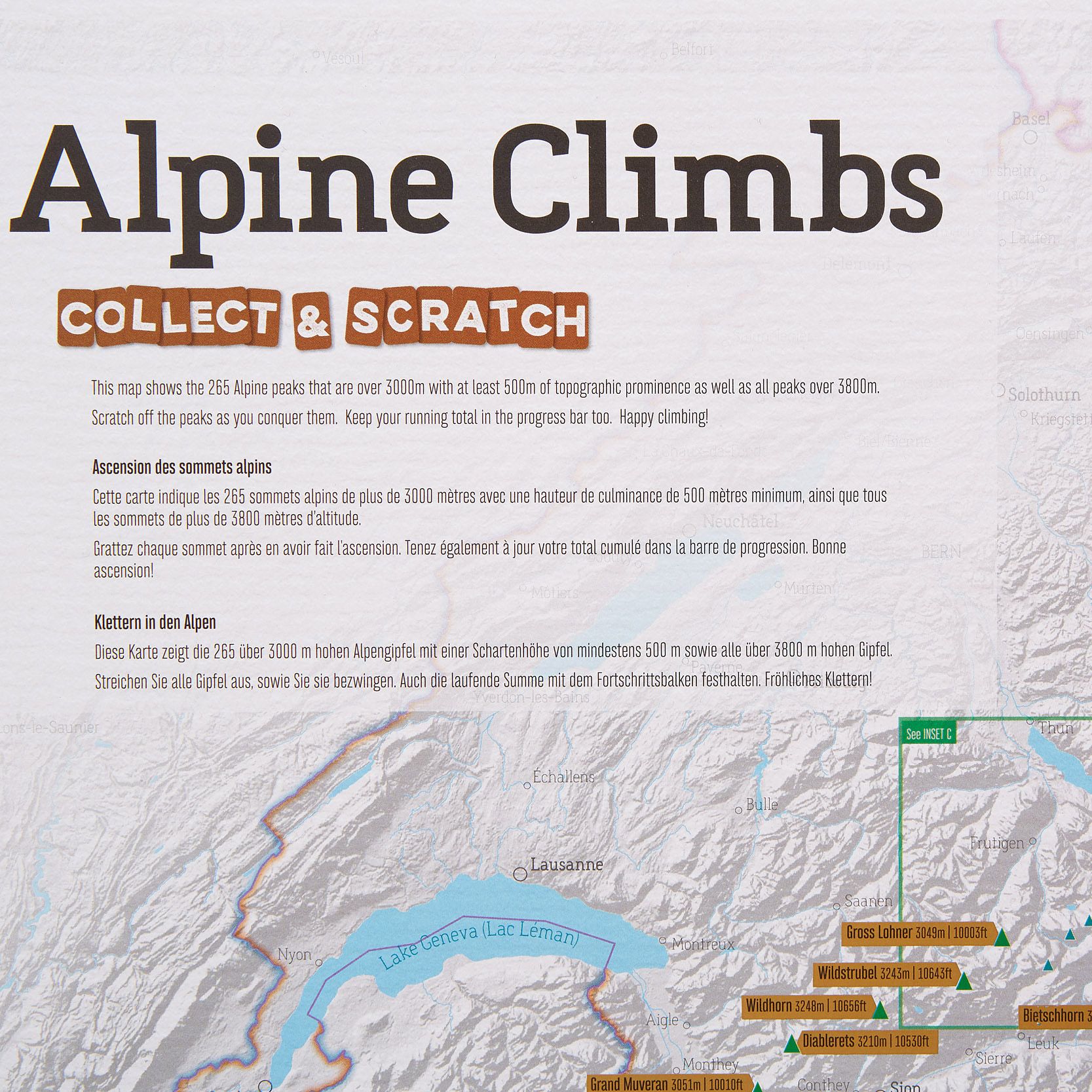 Scratch Map Alpine Climbs - Beklimmingen in de Alpen Collect & Scratch ...