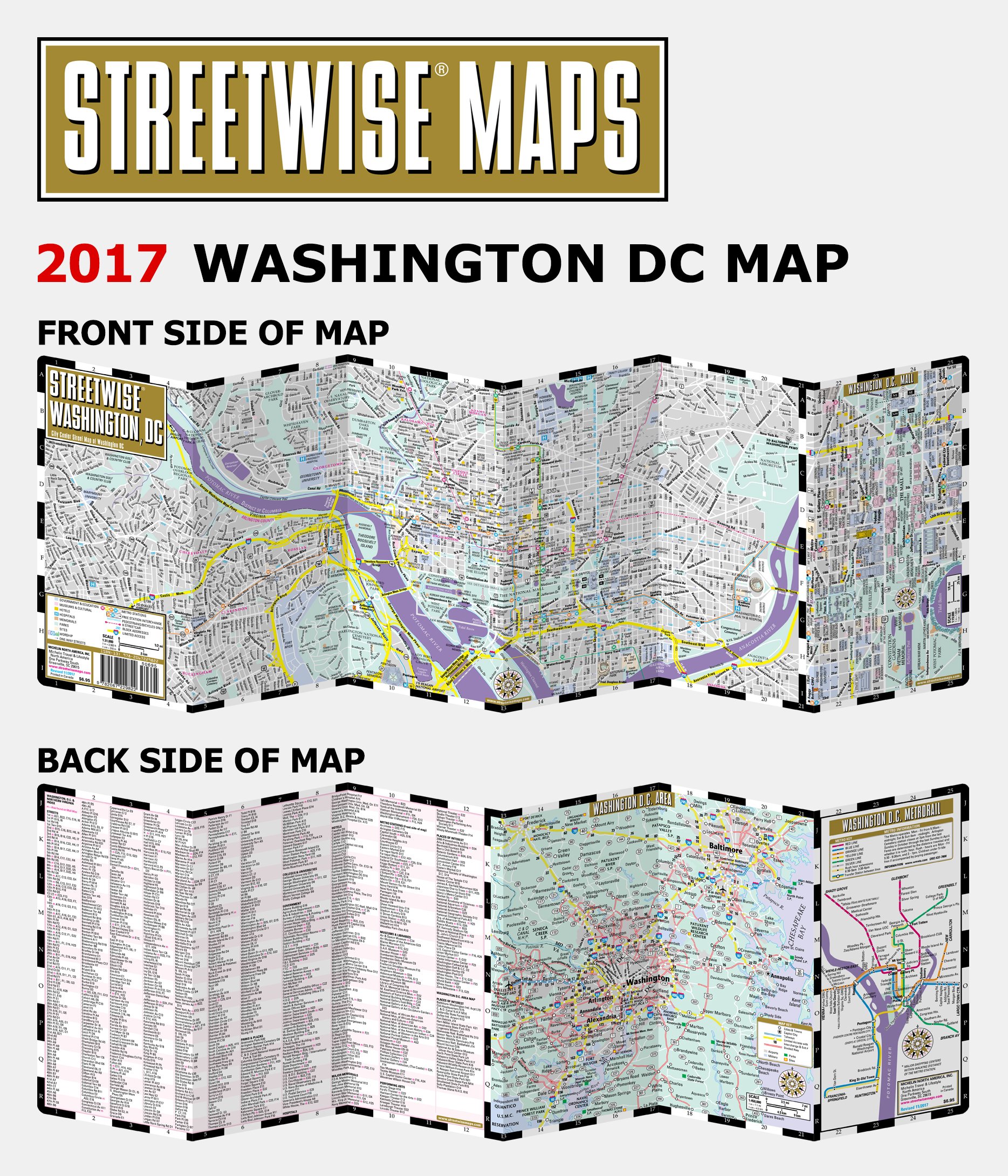 Stadsplattegrond Streetwise Washington DC | Michelin | 9782067229822 ...