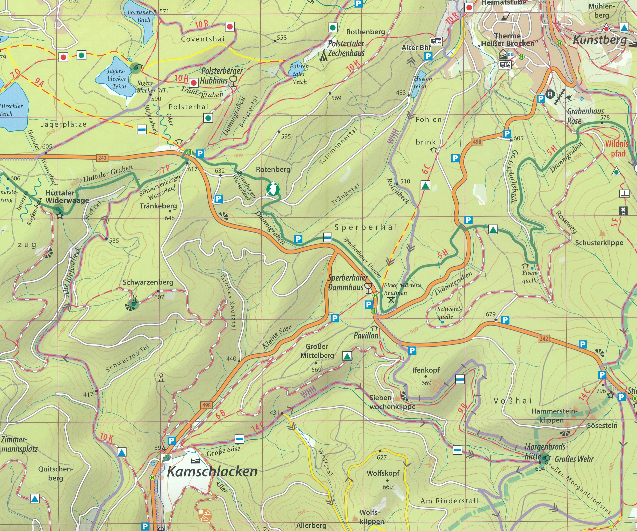 Wandelkaart Der Harz in 4 Teilen | Schmidt Buch Verlag | 9783945974049 ...