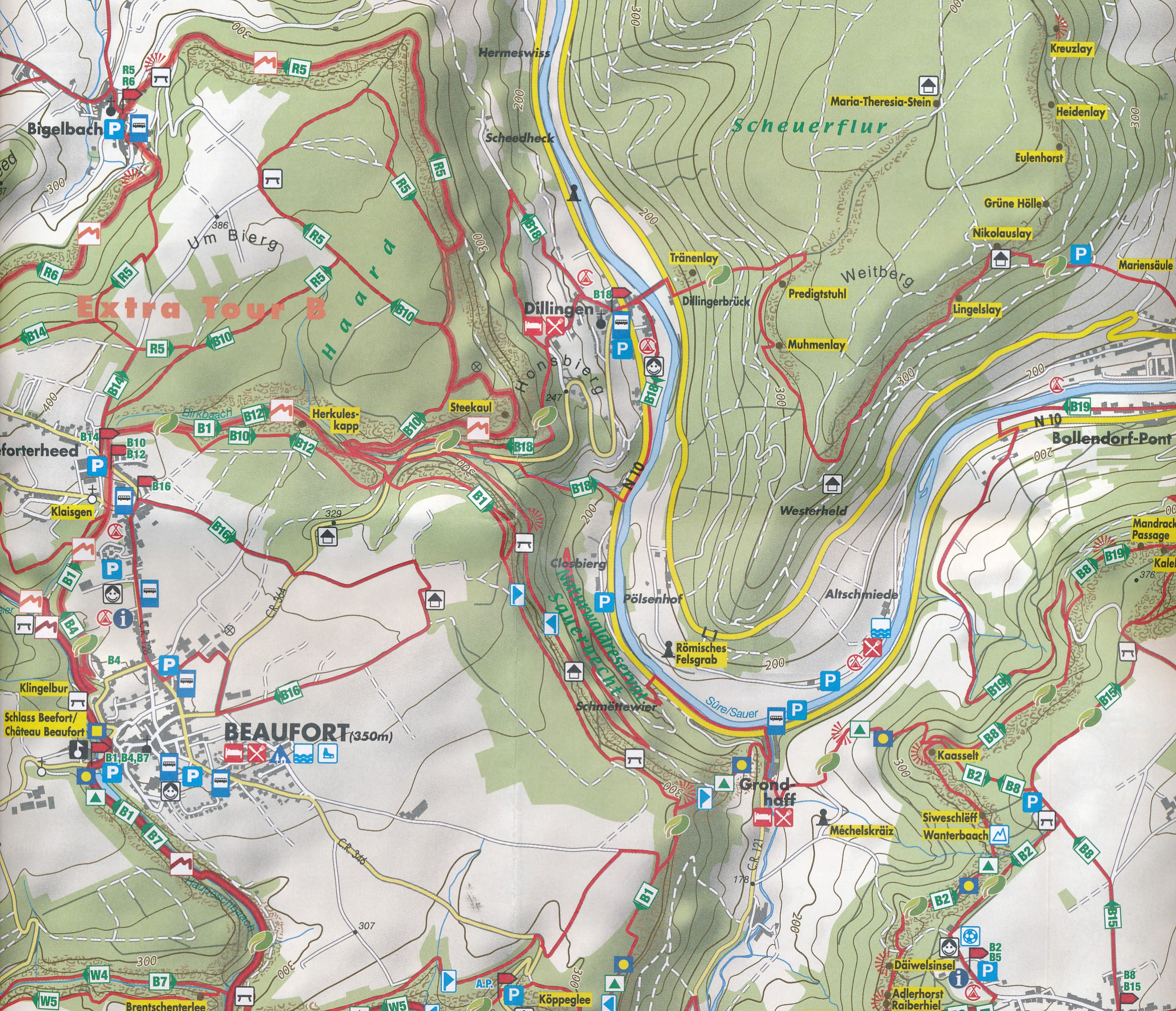 Wandelkaart Region Müllerthal | Office Regional du Tourisme Region ...