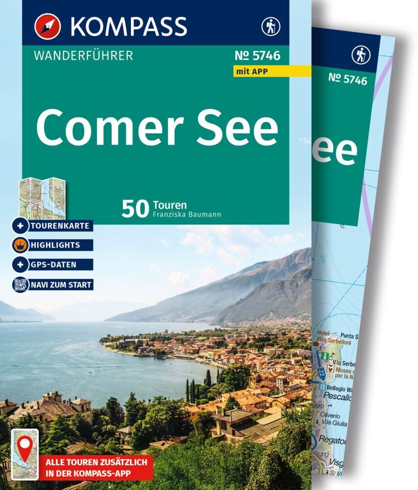 Wandelgids 5746 Wanderführer Comer See - Como Meer | Kompass ...