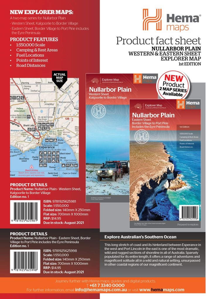 Wegenkaart - landkaart Explorer Map Nullarbor Plain - Western Map ...
