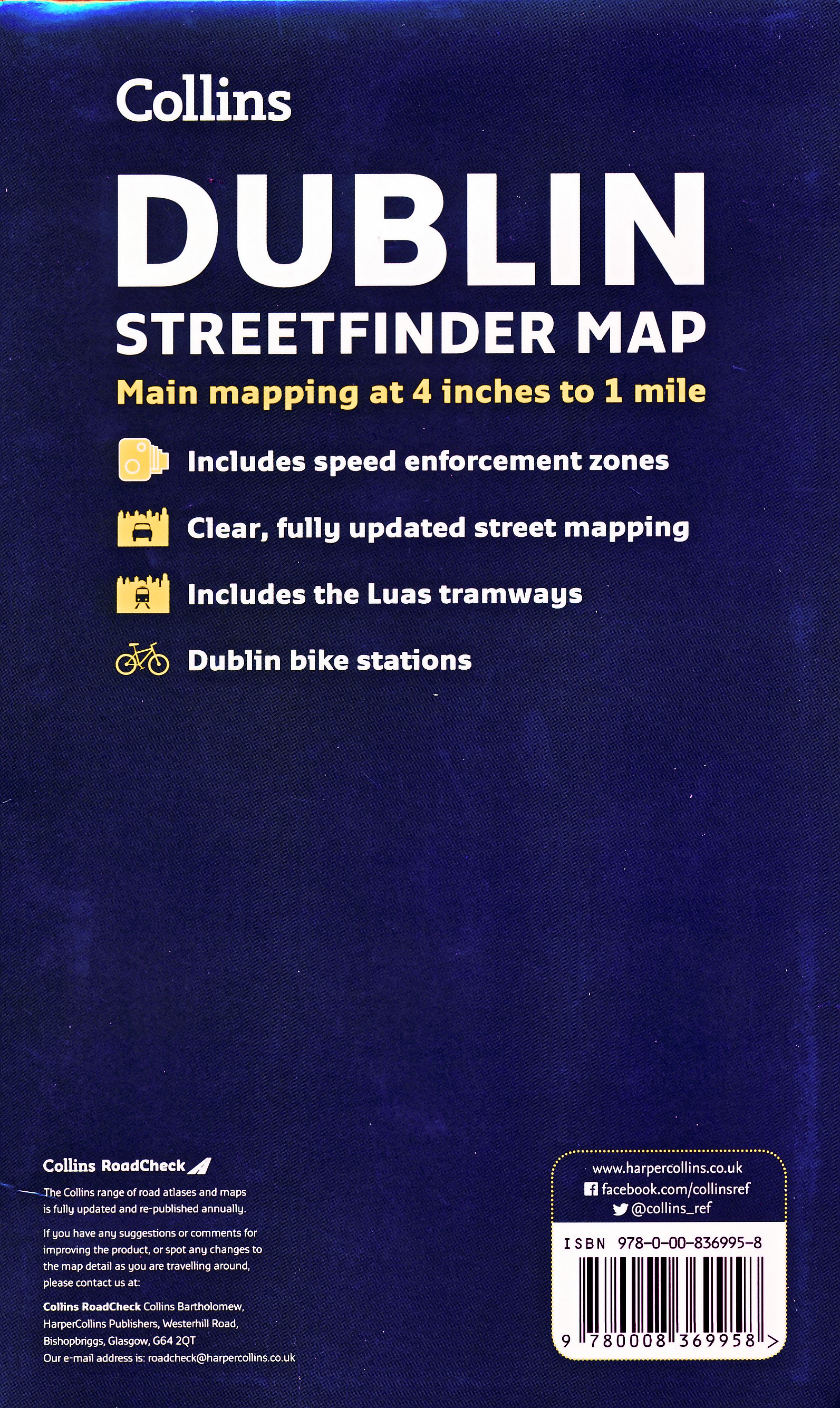 Stadsplattegrond Streetfinder Dublin | Collins | 9780008369958 ...